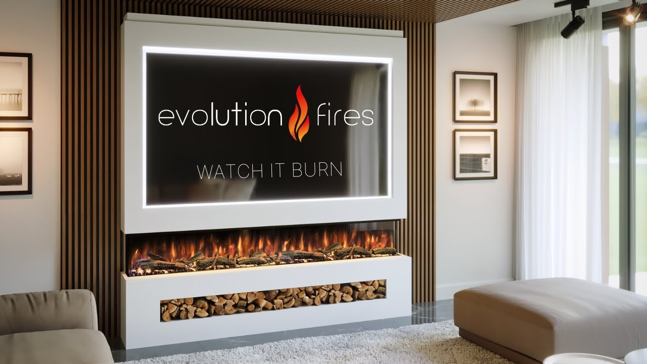 Evolution Fires Spectrum Series Media Wall Electric Fireplace - YouTube
