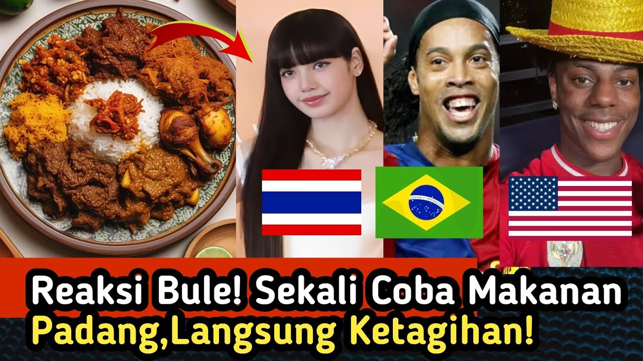 Bule Coba Makanan Padang! Reaksi Kaget Pas Makan Rendang - YouTube