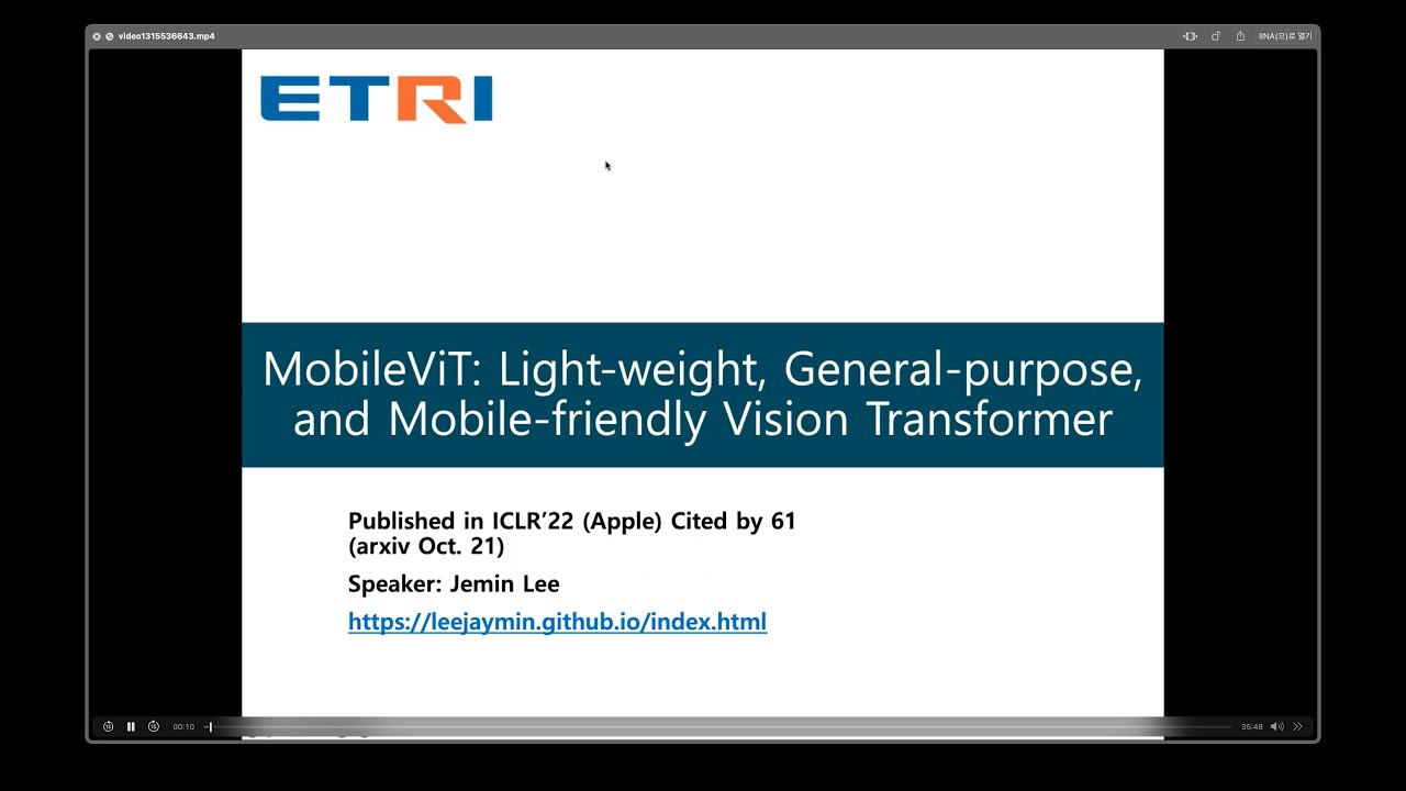 MobileViT: Light-weight, General-purpose, and Mobile-friendly Vision ...