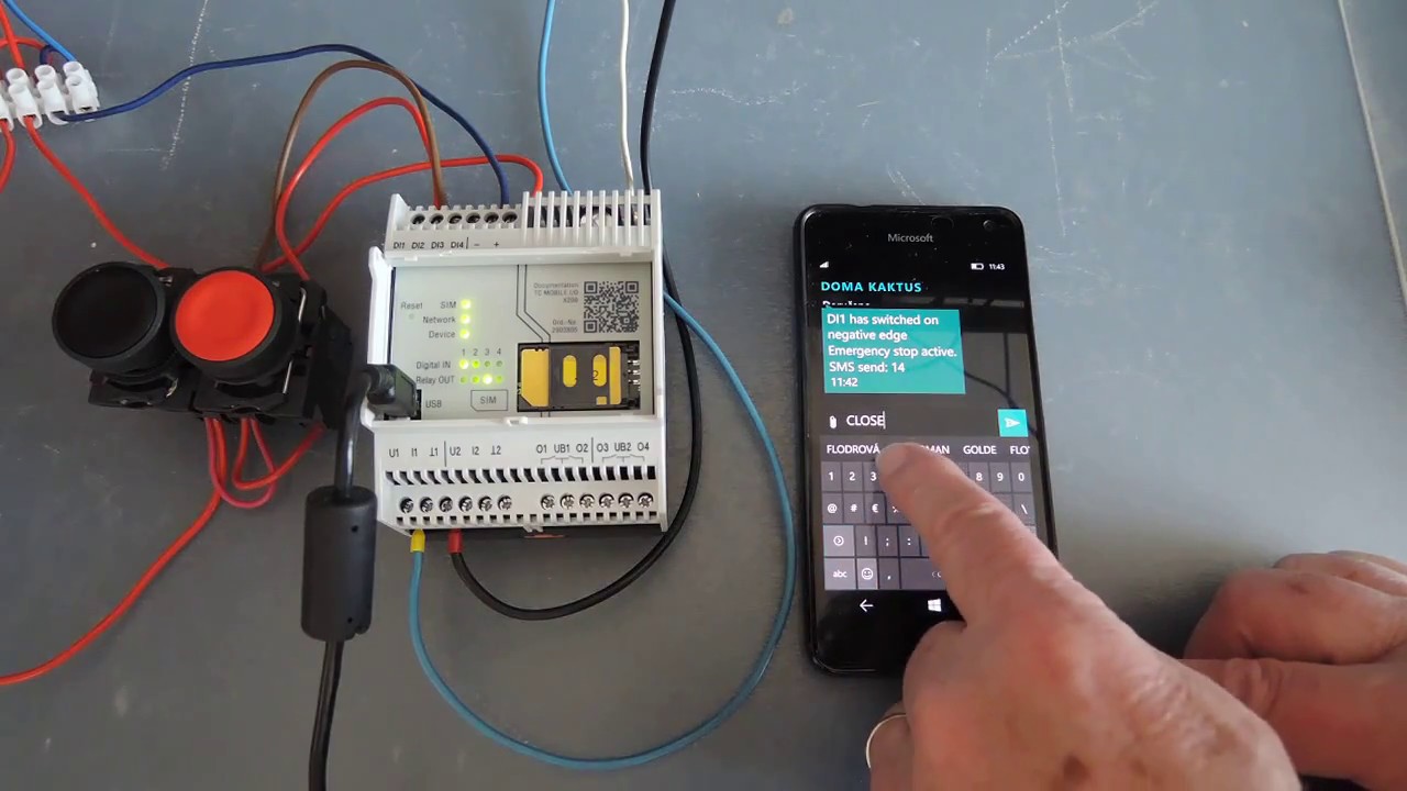 SMS relé TC MOBILE I/O X200 / SMS relay function, monitoring, settings ...