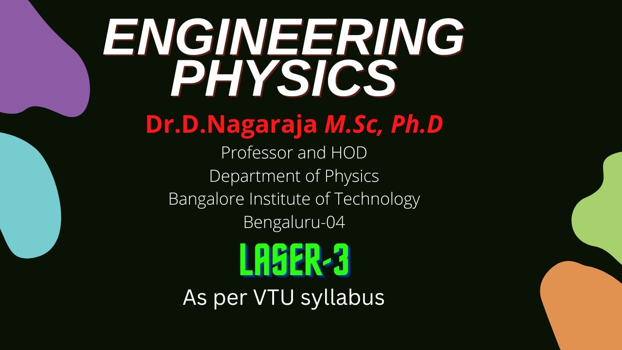 VTU, Engineering Physics, Numerical problems-Laser, BIT - YouTube