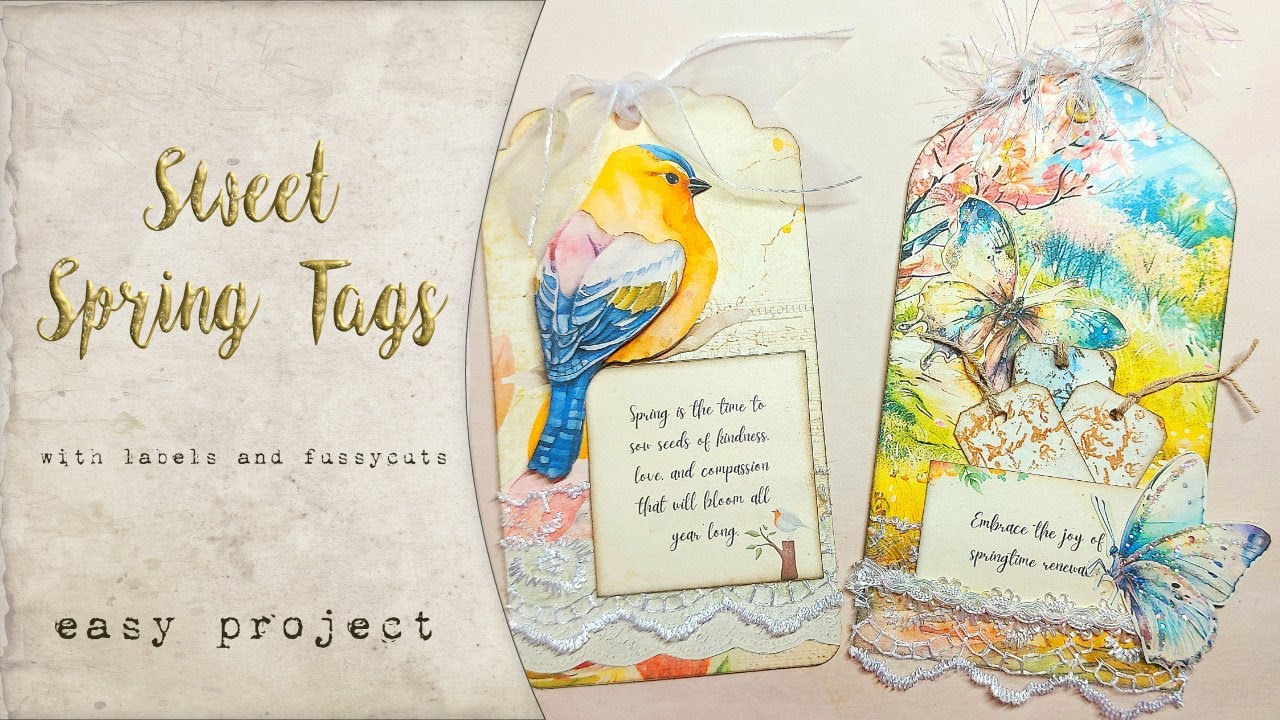 Beautiful Spring Tags FREEBIE - YouTube