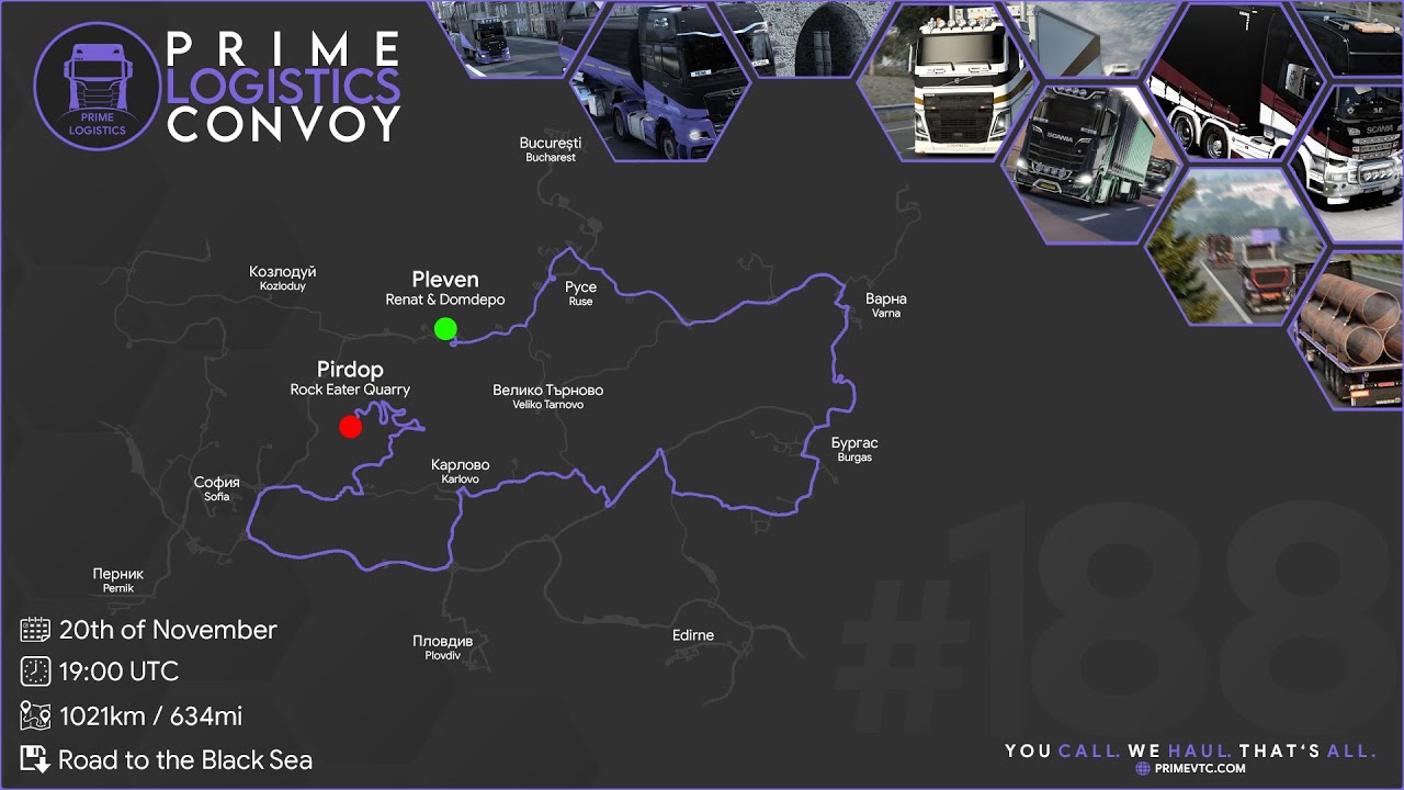 Euro Truck Simulator 2 - Prime Logistics Convoy #188 | Timelaps - YouTube