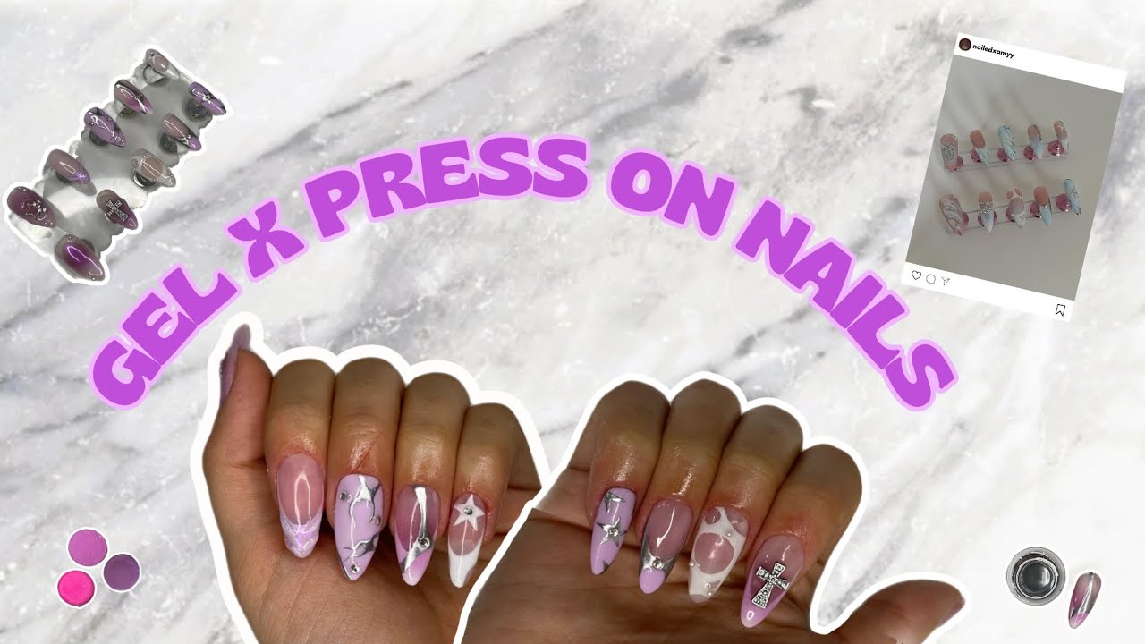 GEL X NAILS | PRESS ON NAIL SET - YouTube