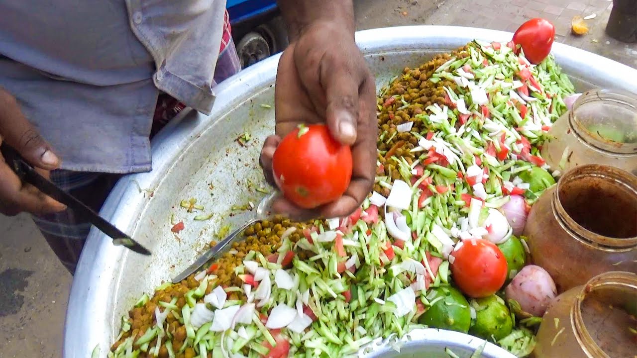 Amazing Mix Salad Cutting & Easy Sula Making | Bangladeshi Street Food ...