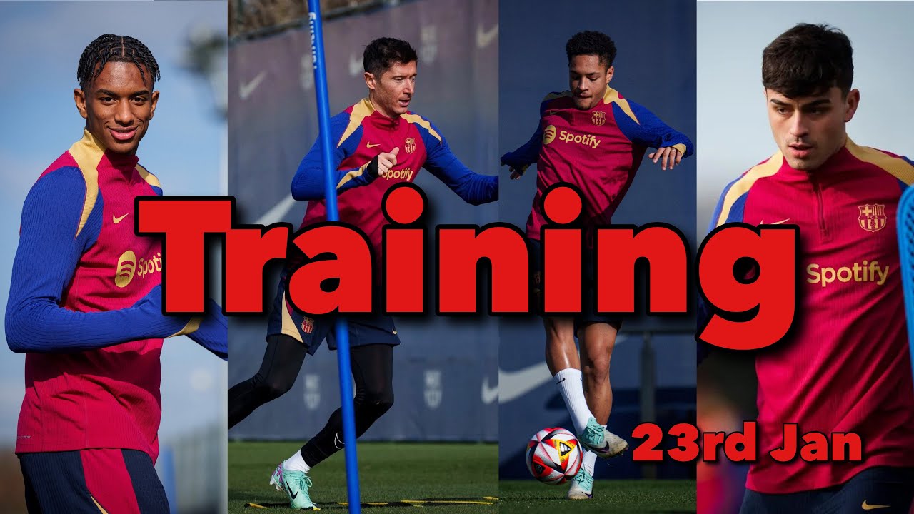 FC Barcelona Training 23rd Jan: Vitor Roque, Torres, Pedri, Yamal ...