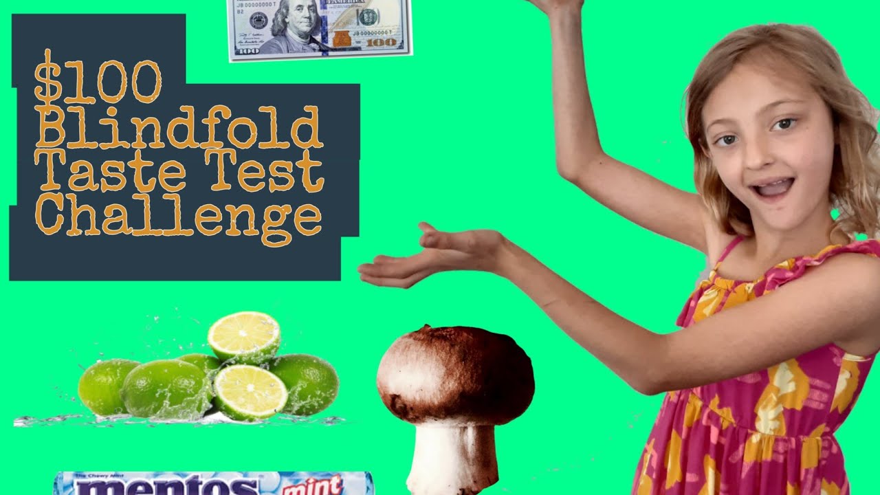 $100 BLINDFOLD taste test CHALLENGE - YouTube