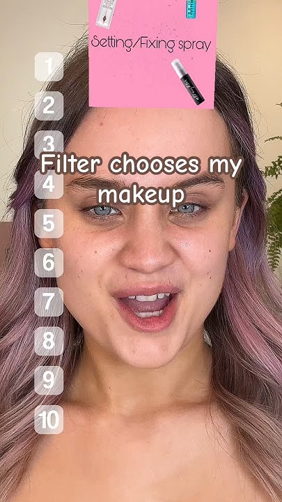 FILTER CHOOSES MY MAKEUP TRYING MAKEUP CHALLENGES, RANDOM MAKEUP HACK - YouTube
