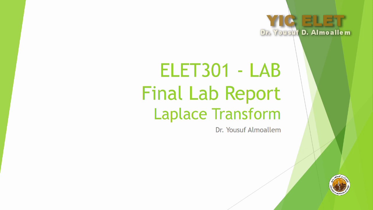 ELET301 Laplace Transform in Matlab and Simulink - YouTube
