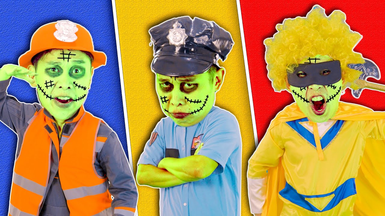 Policia Zombie, Doctor Zombie, Bombero Zombie + MÁS Nursery Rhymes ...