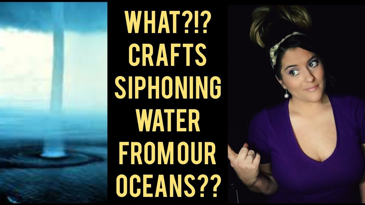 WHAT IS THIS?!?! CLOAKED CRAFTS (UFO) SIPHONING OCEAN water Spire found ...