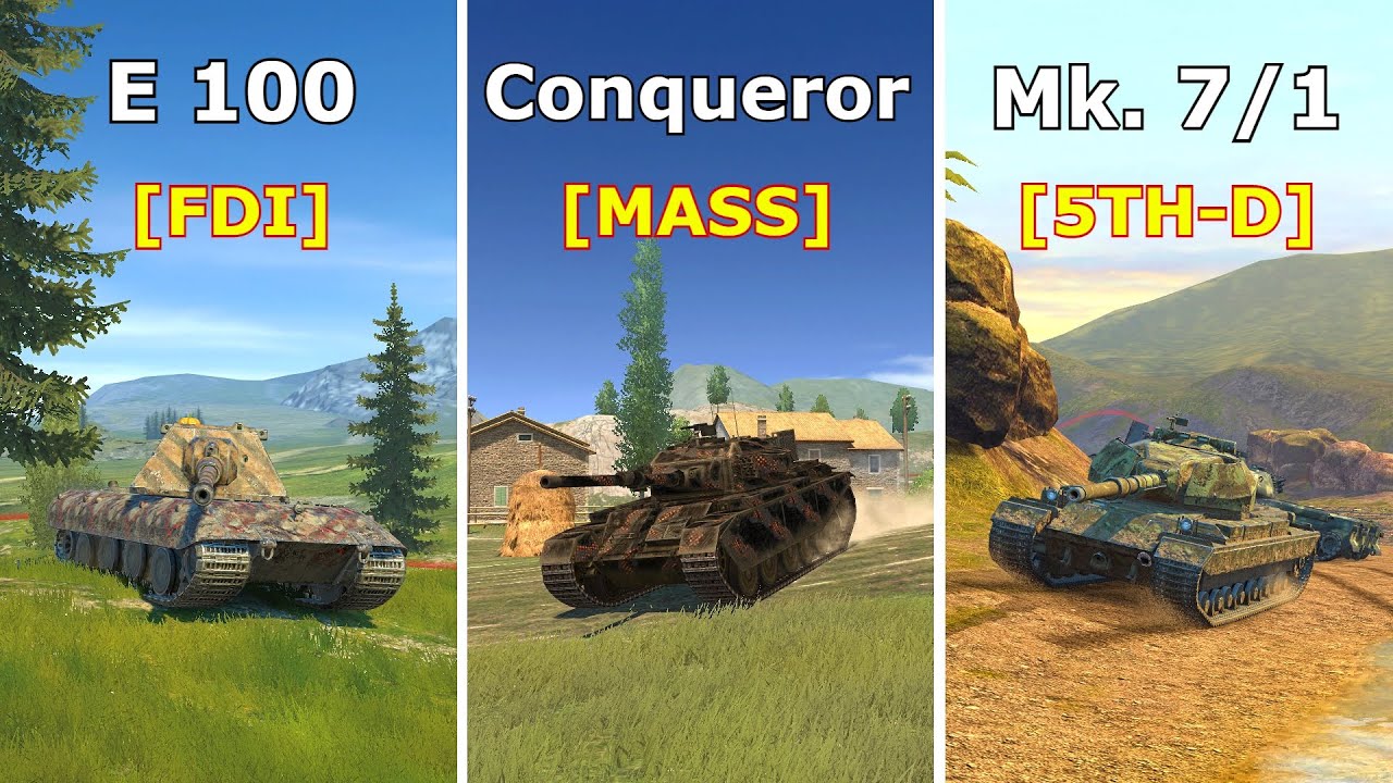 E 100 • Super Conqueror • Centurion Mk. 7/1 • WoT Blitz - YouTube