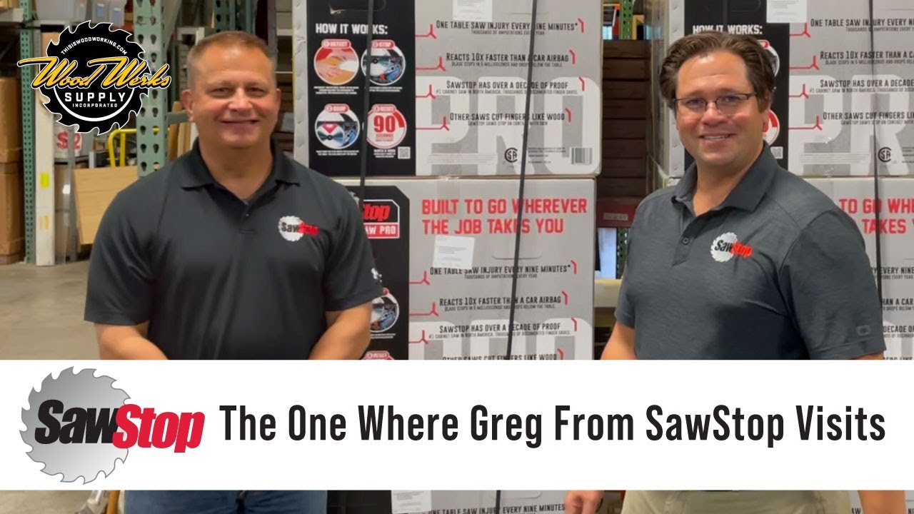 Greg Tamm from SawStop Visits Wood Werks Supply, Inc. - YouTube