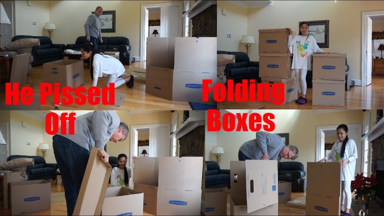 American Filipina Life In America Folding Boxes Ready For Moving I Got ...