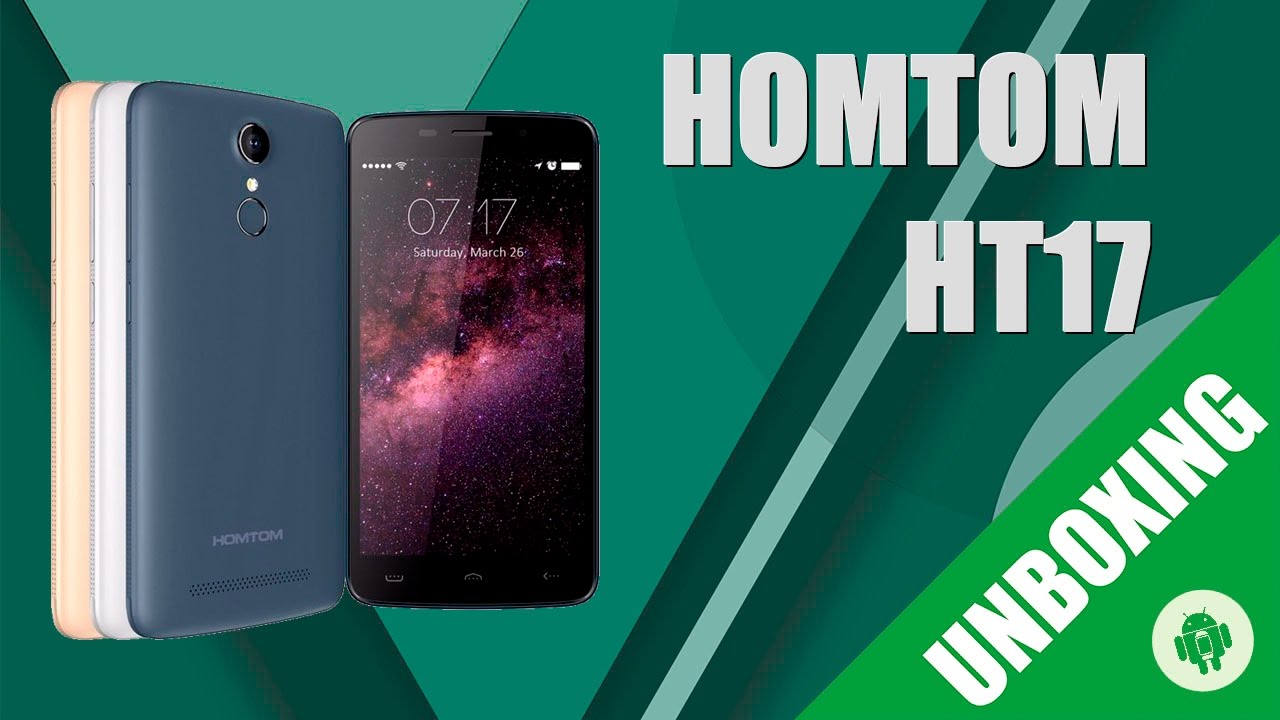 HOMTOM HT17 Unboxing en Español (Android smartphone fingerprint Mtk6737 ...