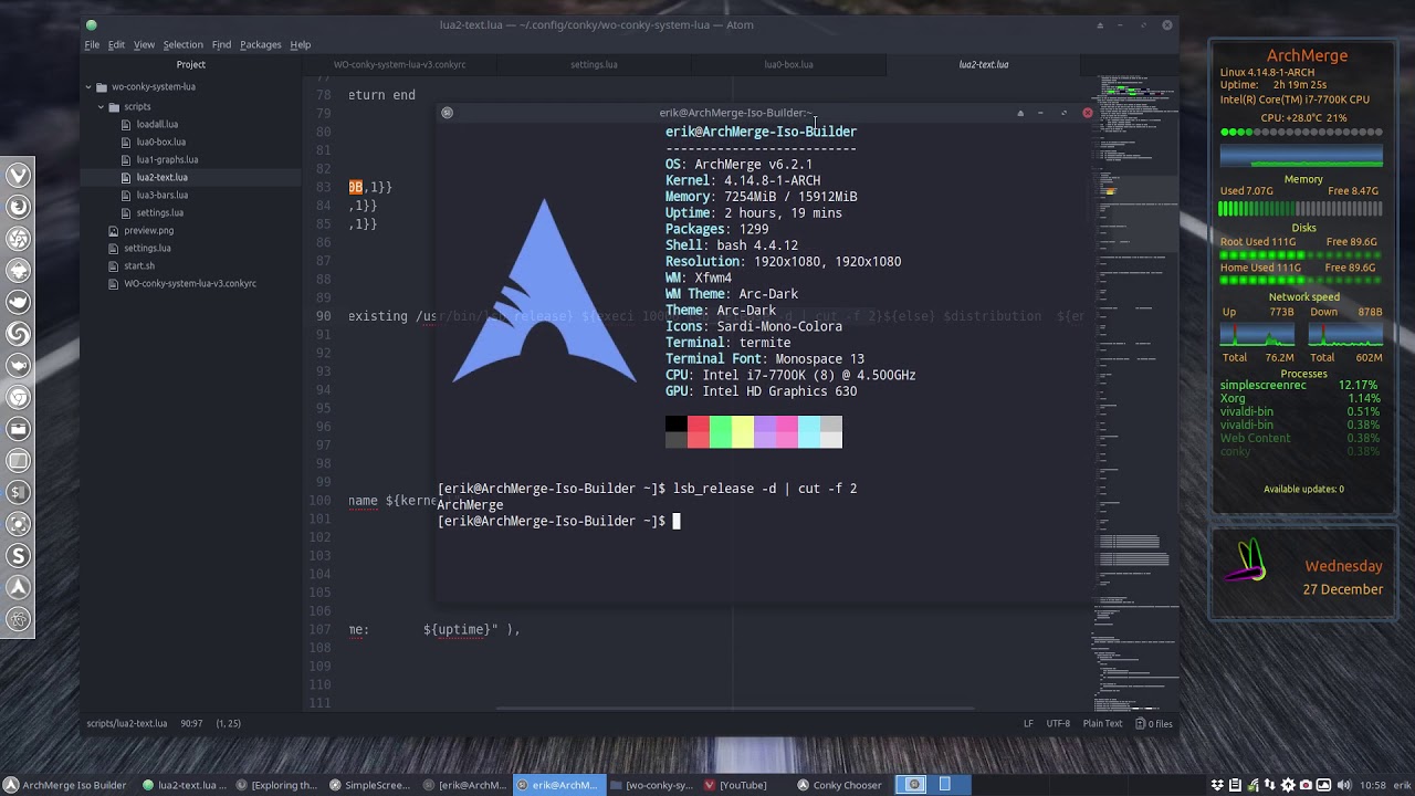 ArchMerge : 151 exploring the conky wo-conky-system-lua - any desktop ...