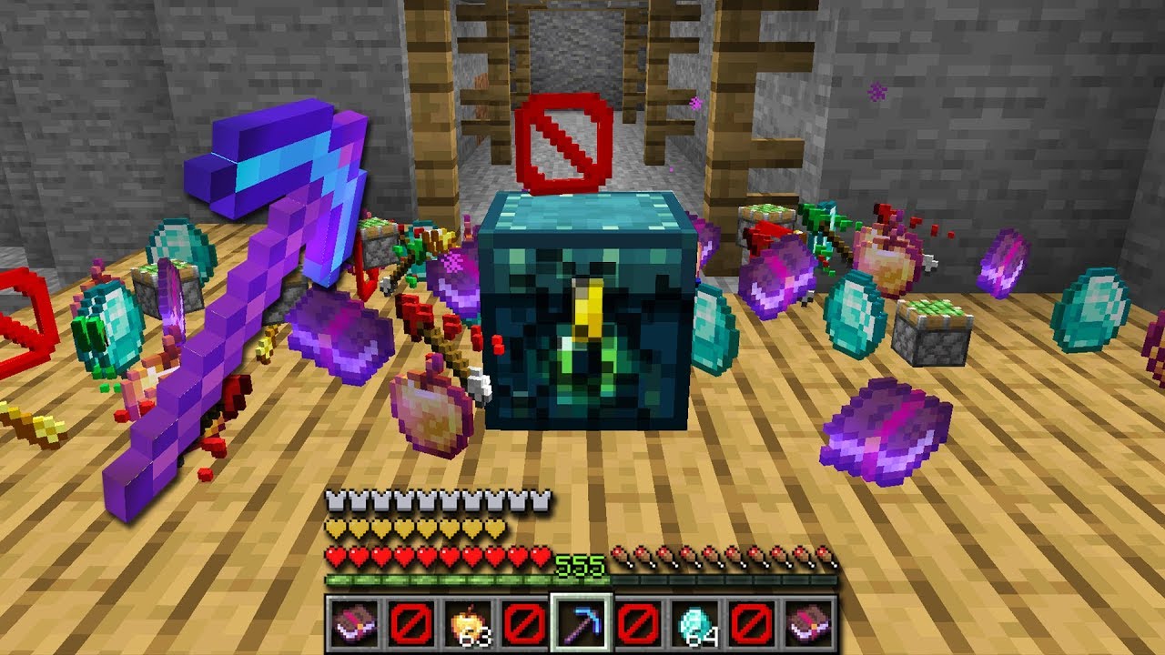 Minecraft UHC but everything drops RANDOM ITEMS... i'm too lucky ...