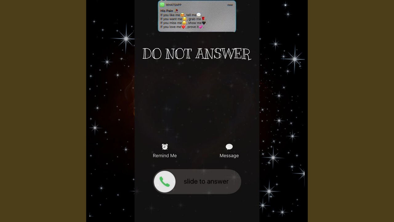 Do not answer - YouTube