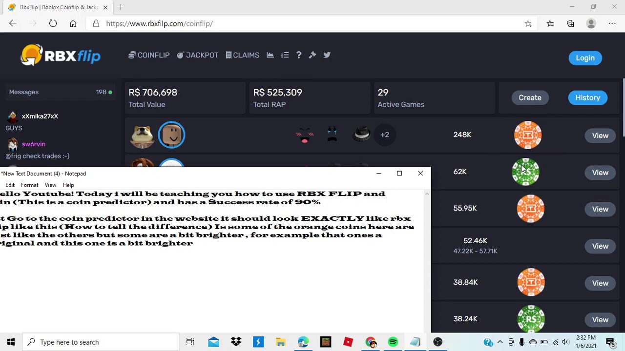 RBX FLIP COIN PREDICTOR - YouTube
