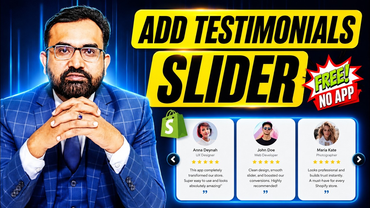 How to Add Testimonial Slider in Shopify Store DAWN Theme | Home Page ...