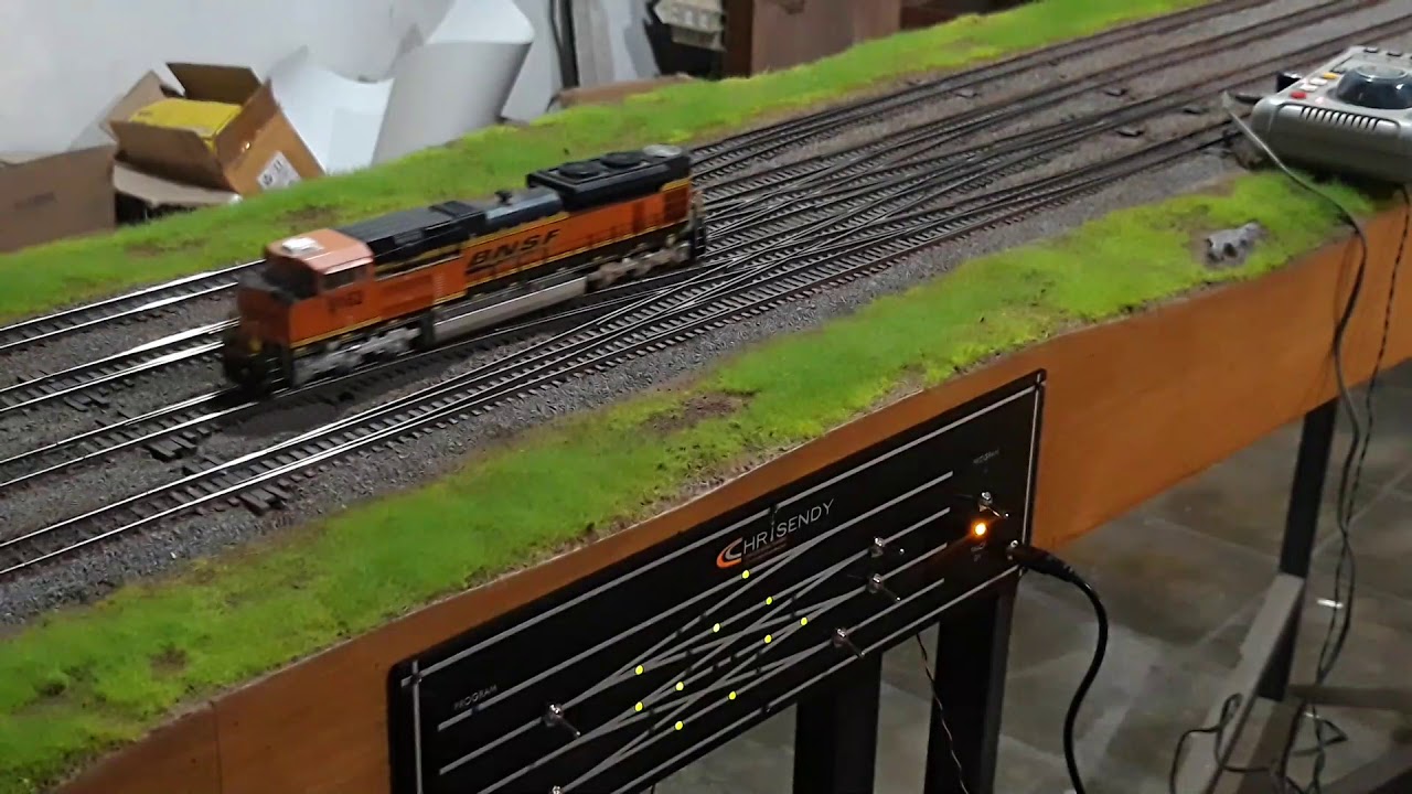 HO custom turnout model railroad - YouTube