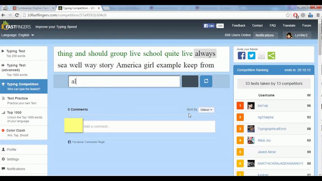 Typing Test (73wpm) - YouTube