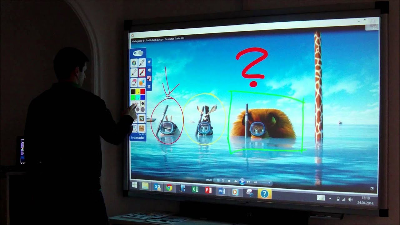 Nutzung der ChalkBox - Bearbeitung im Bild am Legamaster e-Board TOUCH ...