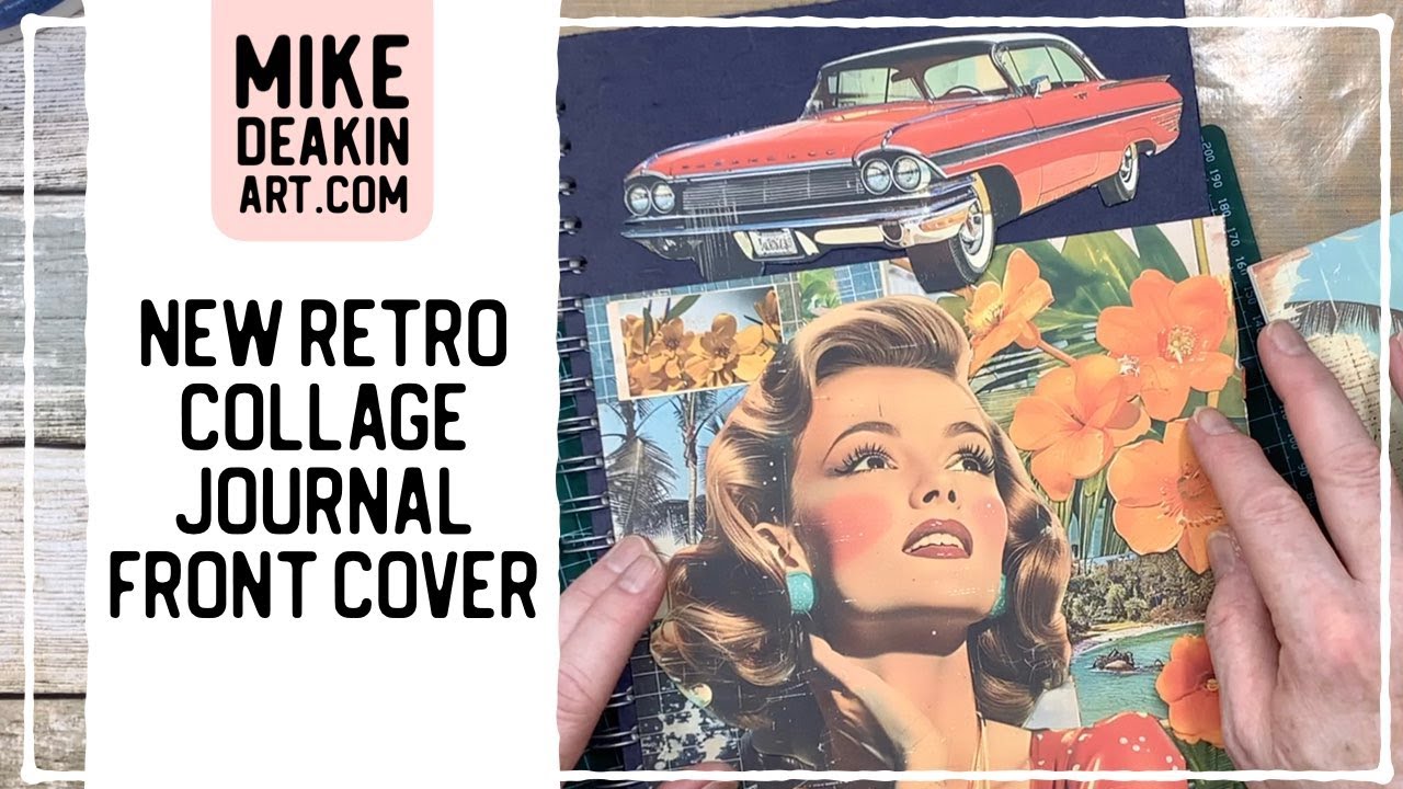 Retro Collage Art Journal Cover Decoration - YouTube