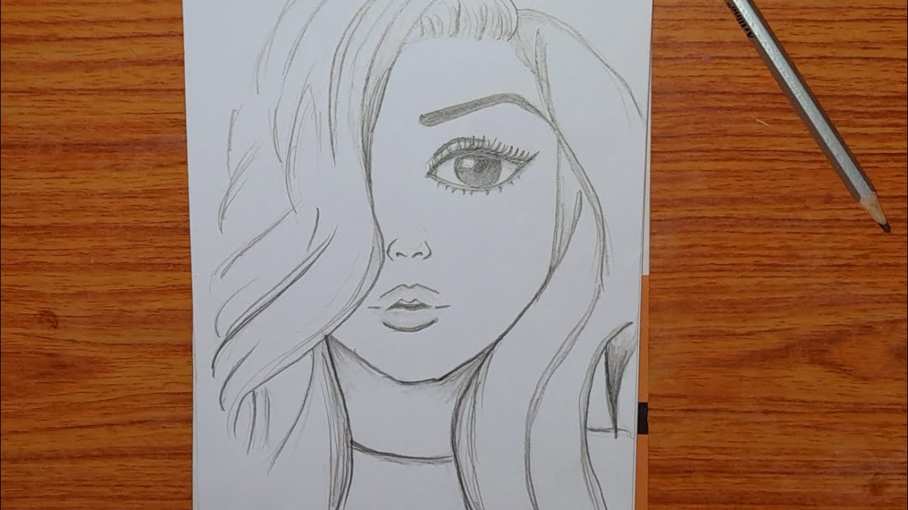 How to draw a girl face | Beautiful girl face draw easy step by step ...