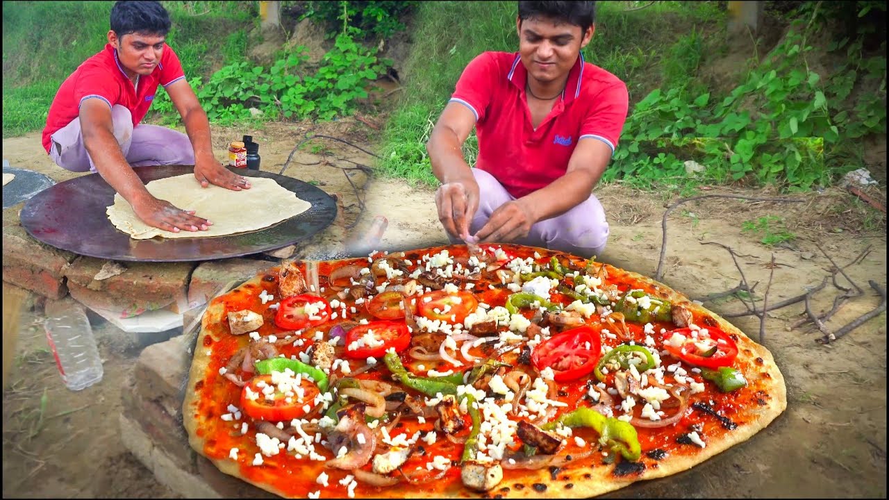 20 Inch Paratha Pizza Recipe | How to Make Biggest Pizza Recipe | Pizza ...