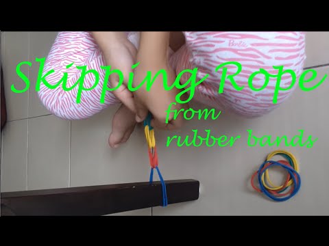 Jumping / skipping rope from rubber bands 2 (Albert999) - YouTube