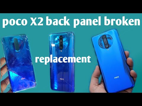 poco X2 back panel broken glass Replacement 📱 geetu phones 👍 - YouTube