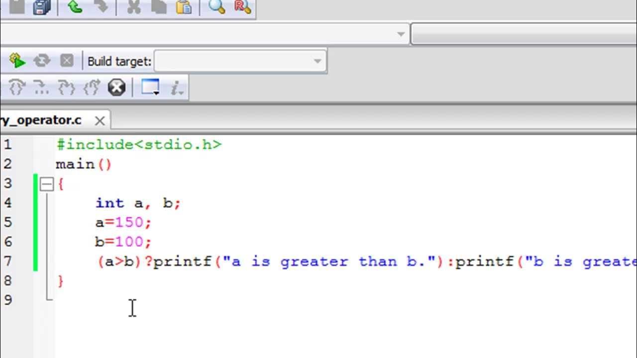C Programming Tutorial - 33: Ternary Operator - YouTube