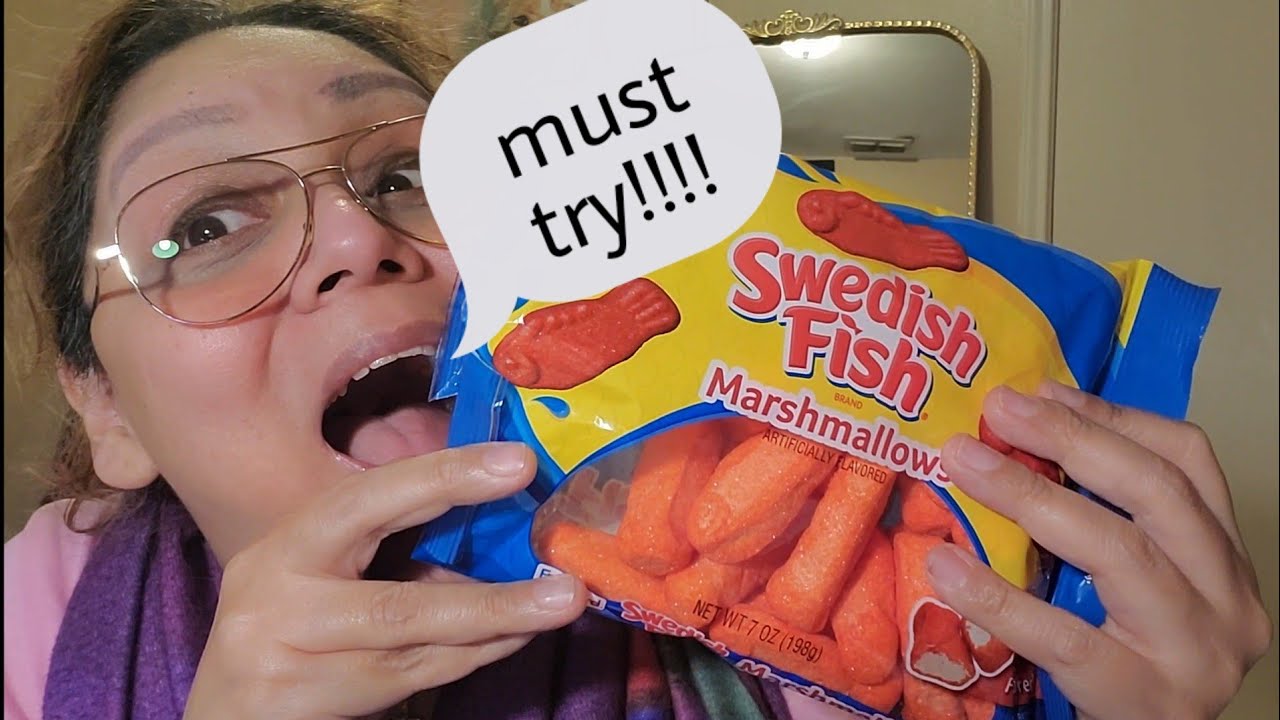 Swedish fish marshmallows !! candy - YouTube