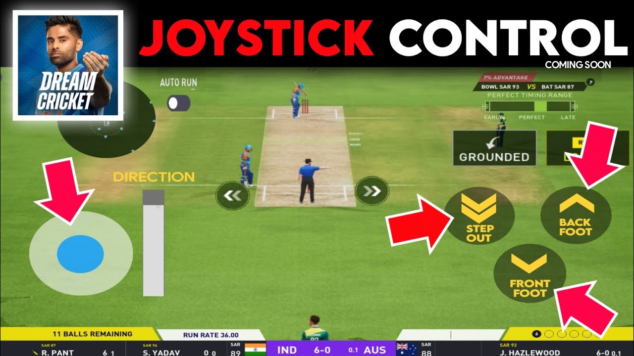 🔥 Dream Cricket 24 New JOYSTICK Batting Control | Dream Cricket 24 New ...
