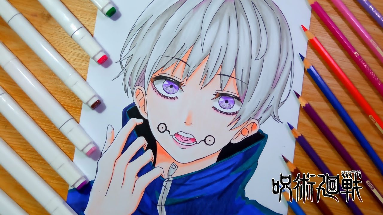 Drawing Inumaki Toge | Jujutsu Kaisen | Step by step Draw Inumaki Toge ...