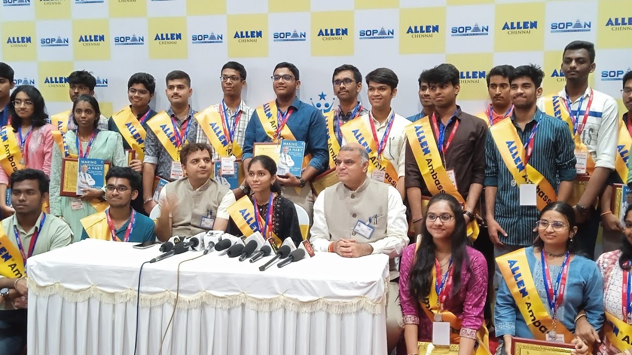 Allen's annual celebration of felicitating students from Chennai - YouTube