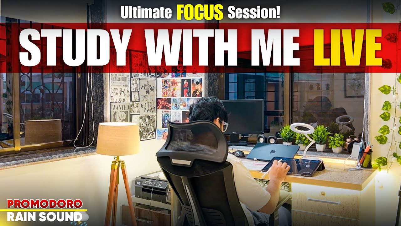 12 HR ULTIMATE FOCUS | STUDY WITH ME #LIVE - POMODORO | #NEET #JEE ...