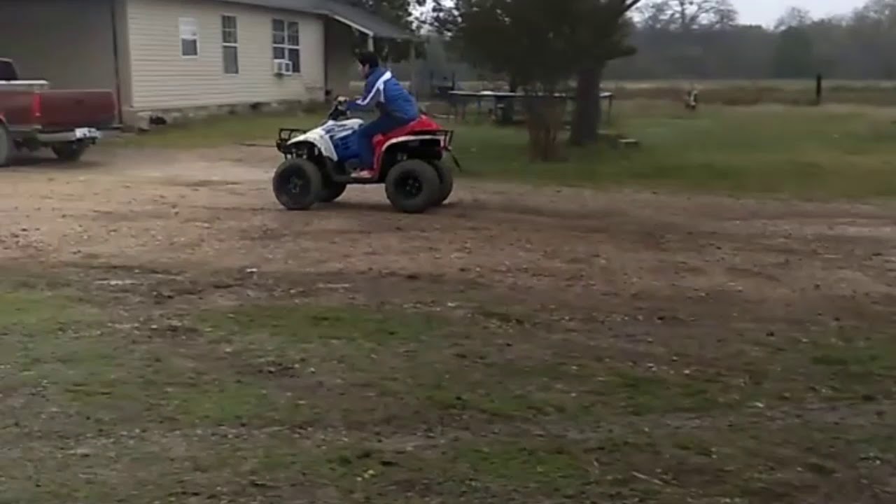 Running in the 90s drifting four-wheeler - YouTube