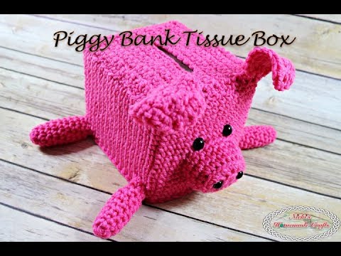 How to make a Piggy Bank Tissue Box - Free Crochet Pattern - Summary ...