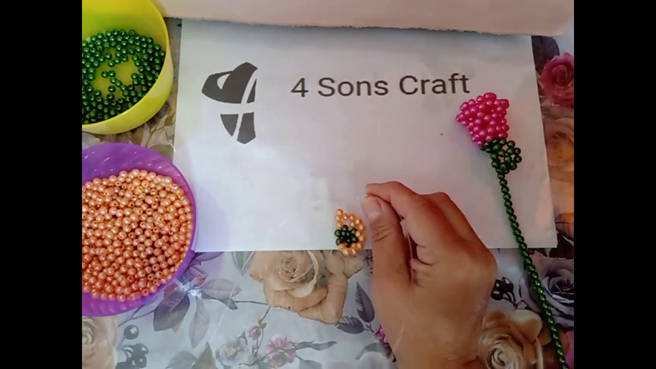 How to make 3D Beaded Rose Tutorial - YouTube
