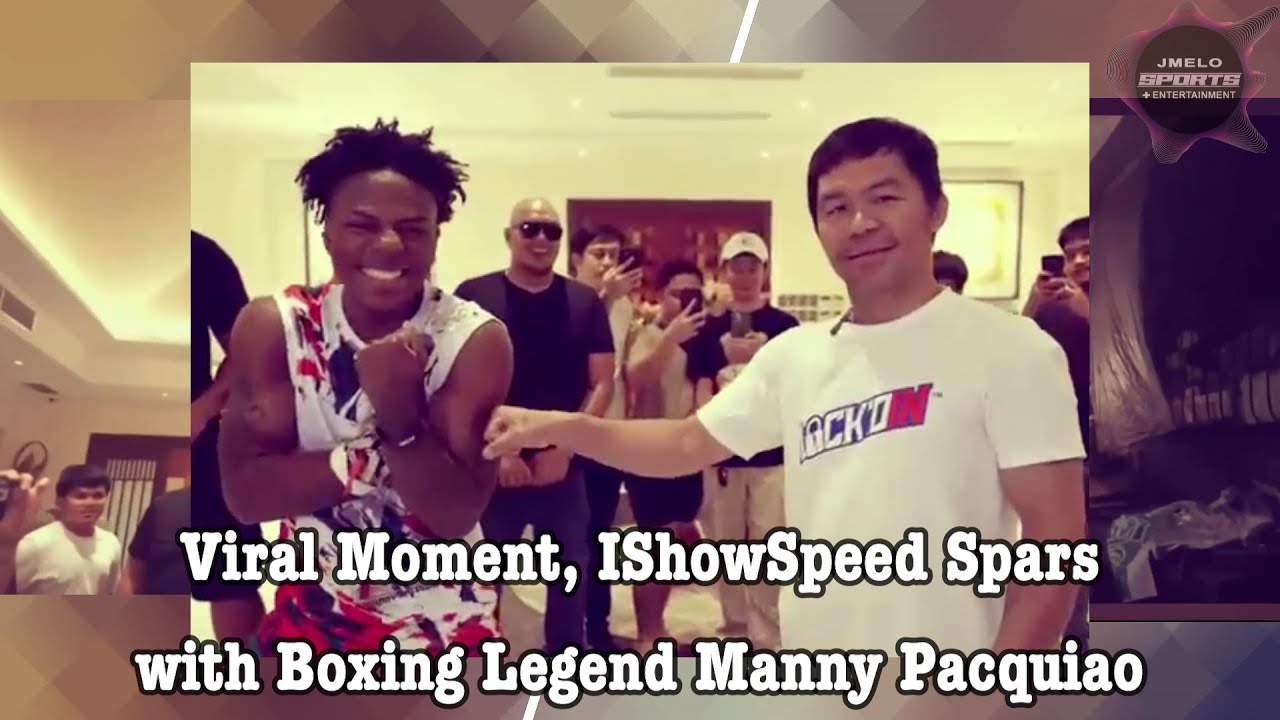 VIRAL MOMENT, ISHOWSPEED SPARS WITH BOXING LEGEND MANNY PACQUIAO - YouTube