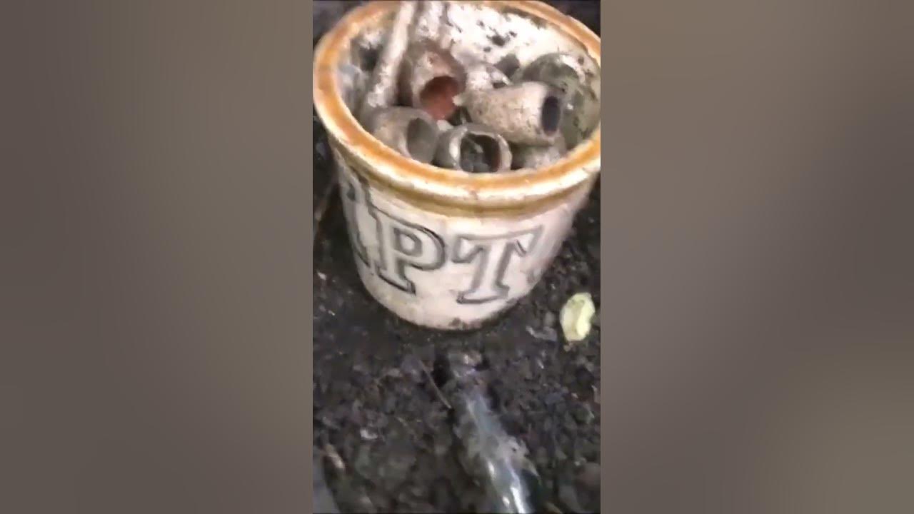 Lipton's butter crock found bottle digging falkirk scotland - YouTube