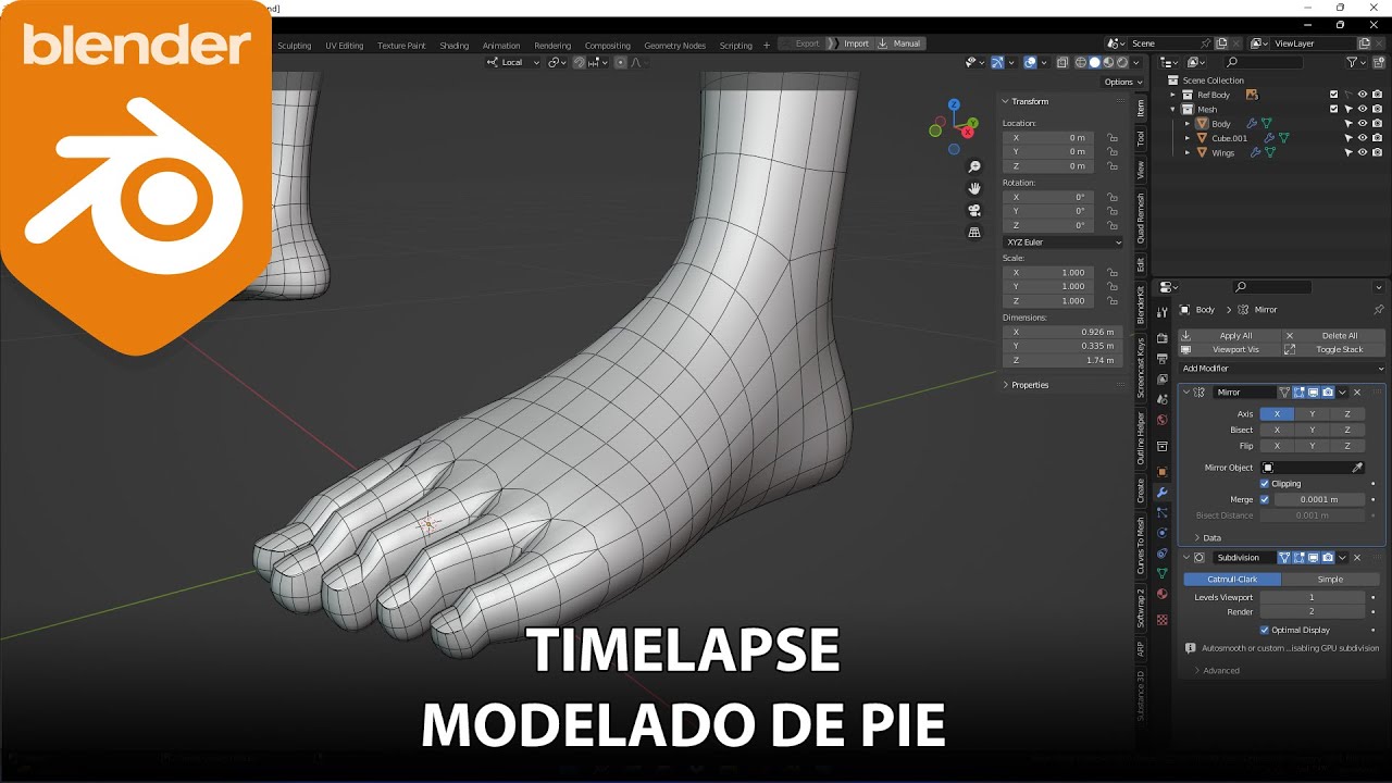 Timelapse - Modelado de Pies (Foot modeling) - YouTube