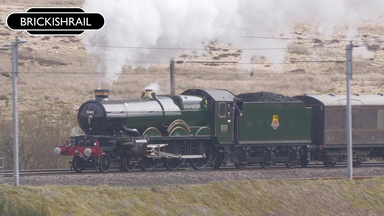GWR Castle Storms Shap - 5043 'Earl of Mount Edgcumbe' & 34067 ...