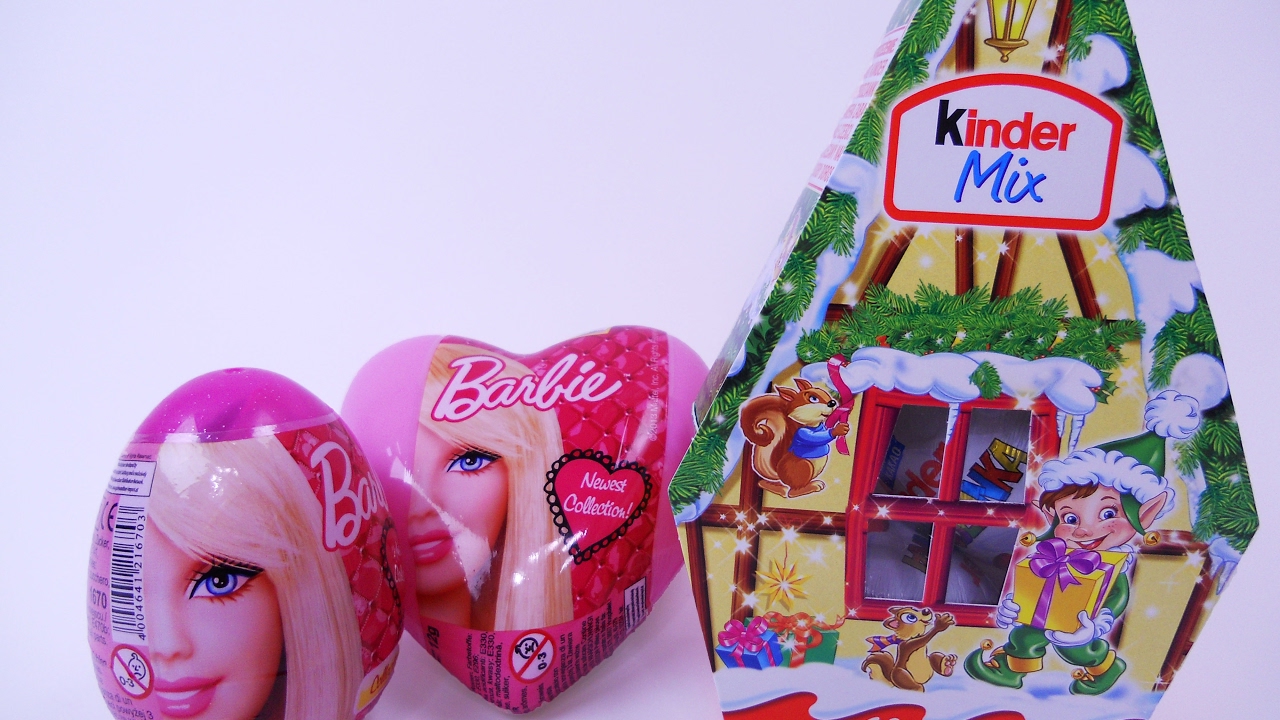 Barbie Kinder Surprise Egg Heart Surprise and the House full of Kinder ...