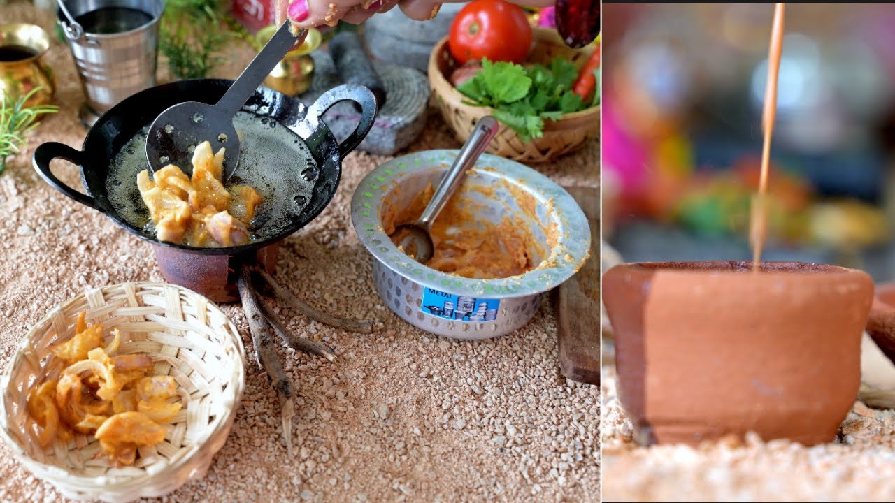 Making Kanda Bhajia & Chai in Miniature – Tiny Utensils | 4K Cooking ...