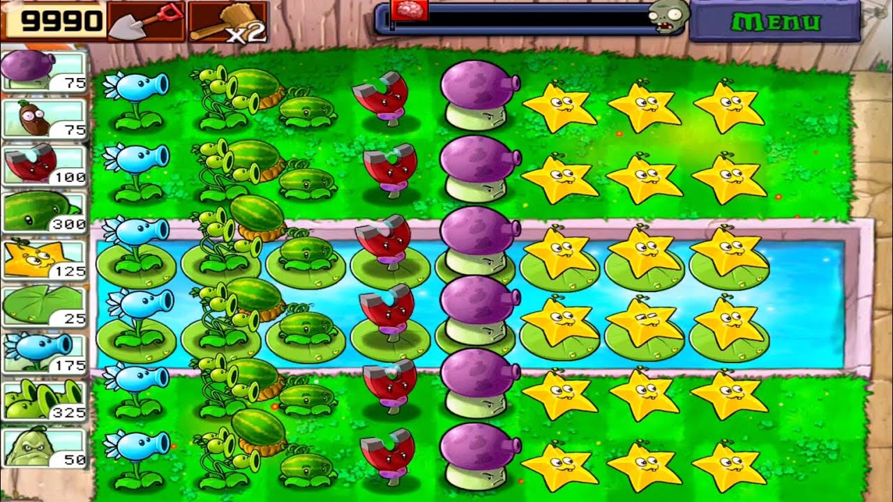 GAMEPLAY #118 | SNOW PEA, THREEPEATER, MELON PULT, MAGNET SHROOM, FUME ...