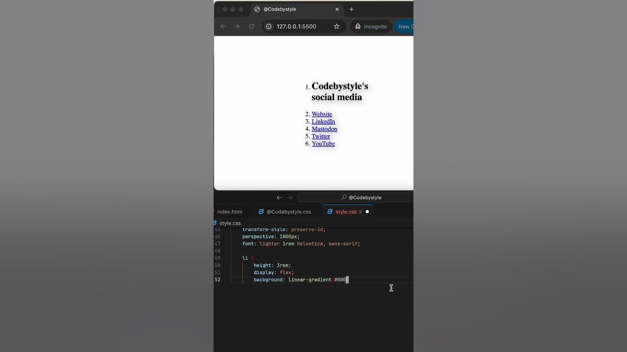 Day 03 Css Animated Navigation Css Html Javascript Youtube