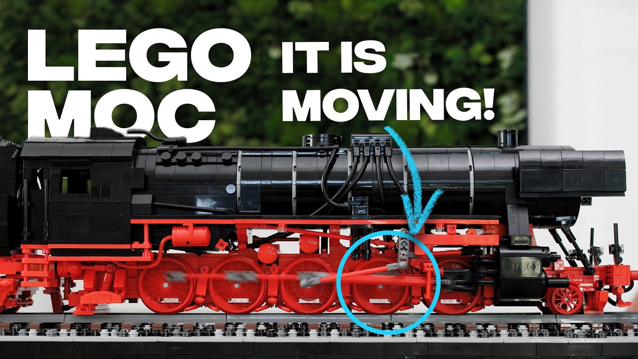 It is moving! LEGO® BR52 steam locomotive valve gear [scale model ...